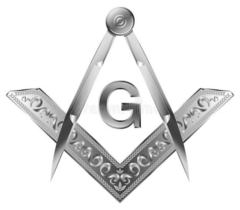 The Masonic Square And Compass Symbol Freemason Stock Vector