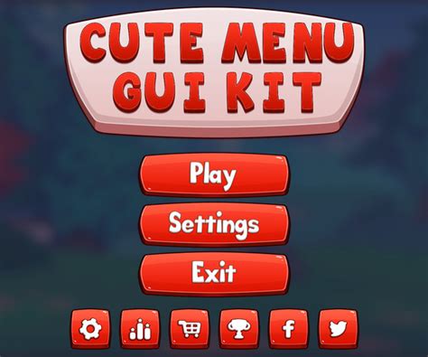 Artstation Cute Gui Kit Game Assets