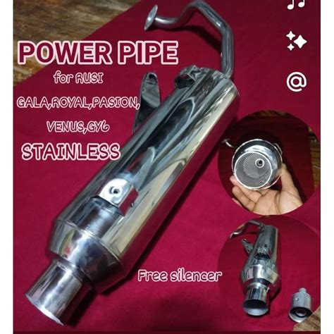 Power Pipe Rusi Gala Royal Pasion Venus Sc125gy6 Stainless Bassy Tunog