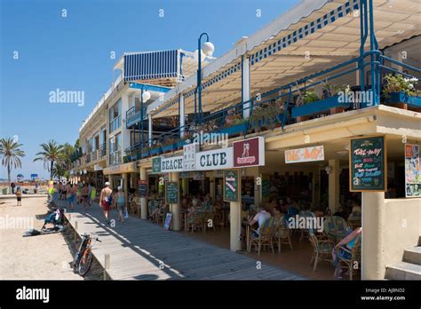 Beachfront Bars And Restaurants Palma Nova Bay Of Palma Mallorca