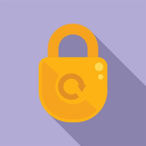 Padlock Password Recovery Icon Flat Vector Page Log 15015297 Vector Art At Vecteezy