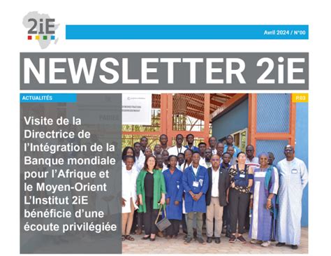 Newsletter 2ie Le Site Officiel 2ie