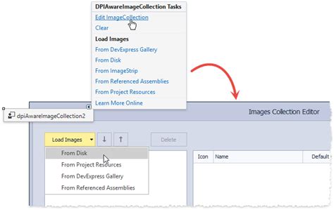 dpiawareimagecollection class winforms controls devexpress