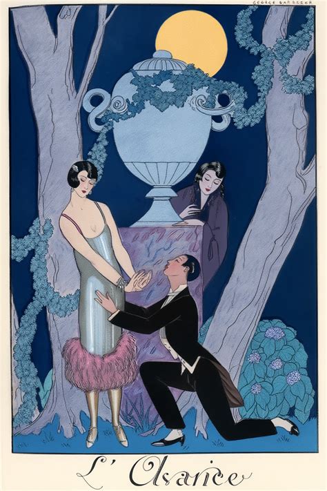 Georges Barbier Lavarice Art Deco Fashion Illustration Print Hakyarts
