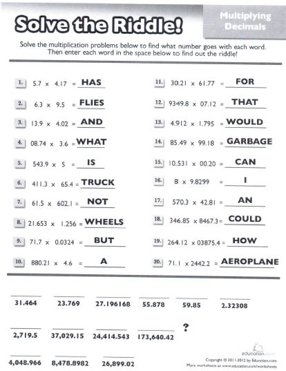 Mrs Whites 6th Grade Math Blog Multiplying Decimals Challenge Aka