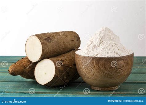 Row Of Organic Cassava Farming Local Thai Farming Stock Image