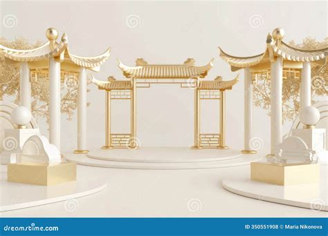 Classical Architecture Majestic Building Entrance With Ionic Columns