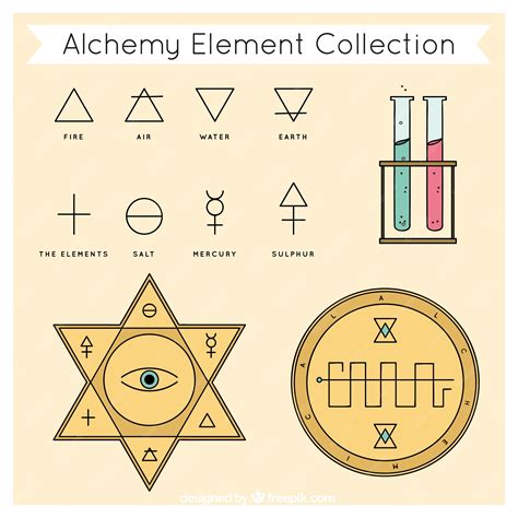 Premium Vector Cute Alchemy Element Collection