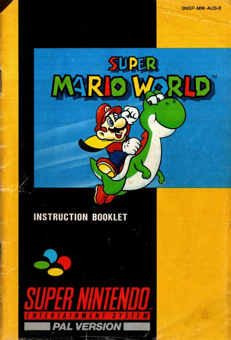 Manual Super Mario World Snes Super Retro Manuals
