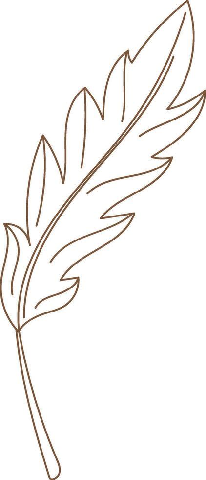 Hand Drawn Line Leaf 69511944 Vector Art At Vecteezy