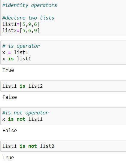 Python Operators Cozmocard