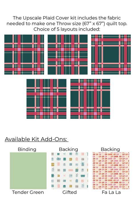 Upscale Plaid • Cover • Throw Size Quilt Kit Lo And Behold Stitchery