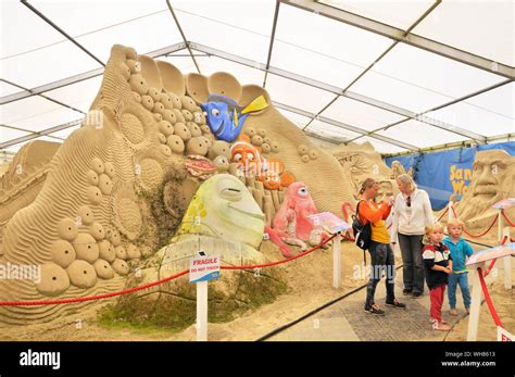 A Giant Sand Sculpture Inspired By The Pixar Film Finding Nemo At