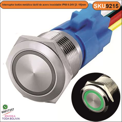 Interruptor Botón Metálico Táctil De Acero Inoxidable Ip68 6 24v 2 19 Mm Interruptor Botón Metálico Táctil De Acero Inoxidable Ip68 6 24v 2 19 Mm