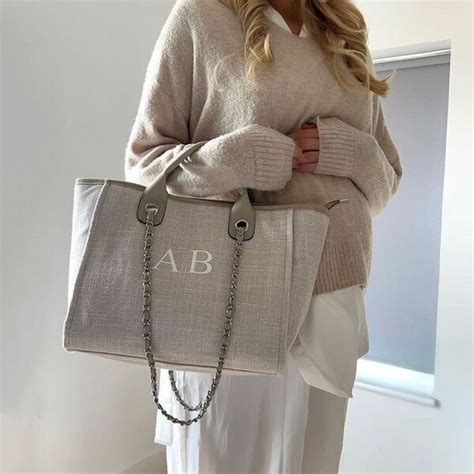 Initial Tote Bag Etsy