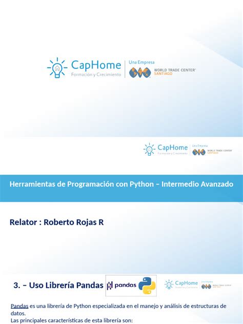 Unidad 3 Uso Libreria Pandas Pdf Objeto Informática Python Lenguaje De Programación