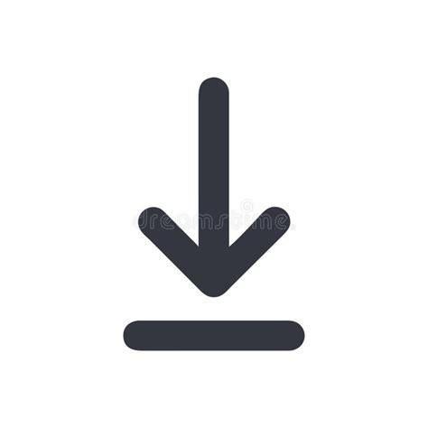 Dynamic Arrow Down Symbol Illustration Stock Image Illustration Of