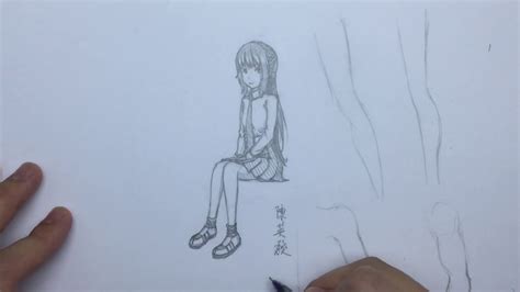 How To Draw Poses Sitting Anime Youtube