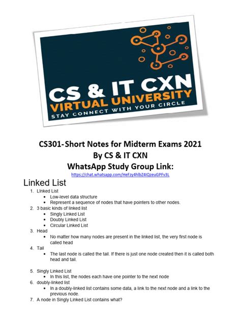 Cs301 Short Notes For Midterm Exams 2021 Download Pdf Queue