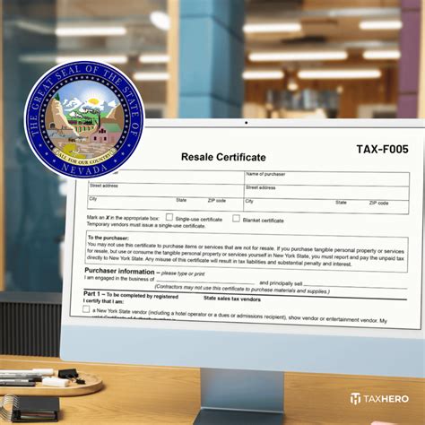 Get A Nevada Resale Certificate Online Taxhero