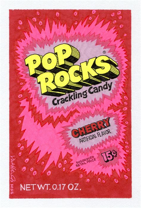 Pop Rocks Cherry Wrapper Redux Etsy
