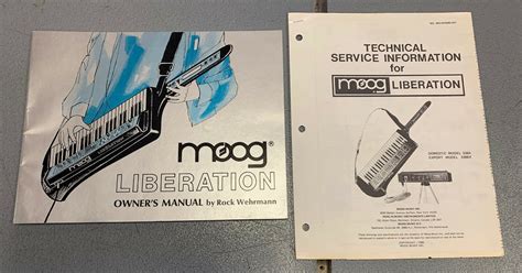 Matrixsynth 1980 Moog Liberation Synth Keytar Owners Manual And Service Manual