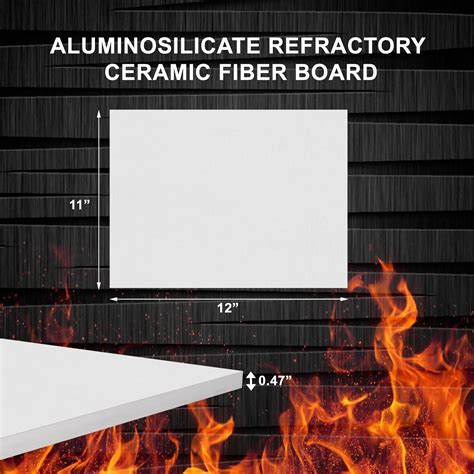 Simond Store Ceramic Fiber Board Insulation 2300f Rated 0 47″ X 11″ X 12″ Pack Of 1