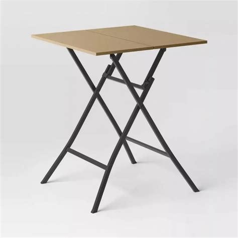 Esker Recycled Resin Square Folding Outdoor Patio Folding Table Brown