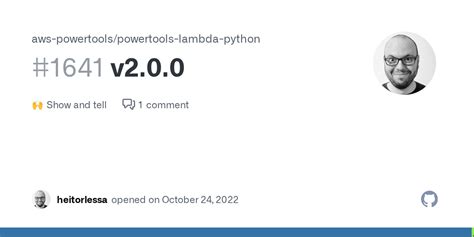 V200 · Aws Powertools Powertools Lambda Python · Discussion 1641 · Github