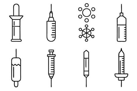 Premium Vector Vaccination Line Art Illustration Conceptual