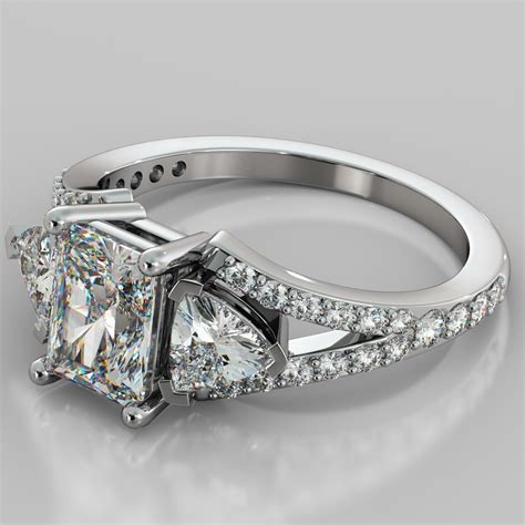 Radiant Cut Split Shank Engagement Ring At Pam Kirkland Blog