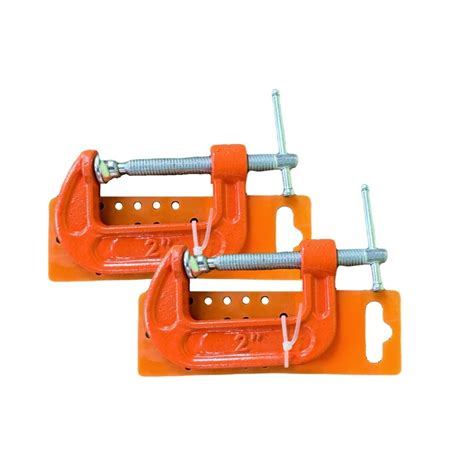 2 Grampos Sargento Tipo C Ferro Fundido 2 Polegadas Laranja Shopee Brasil