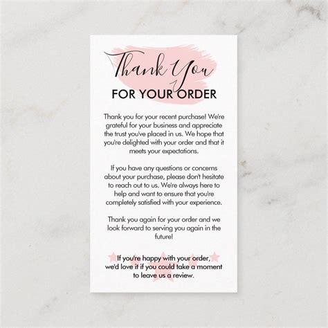 Instant Download Printable Thank You Cards For Small Business Digital