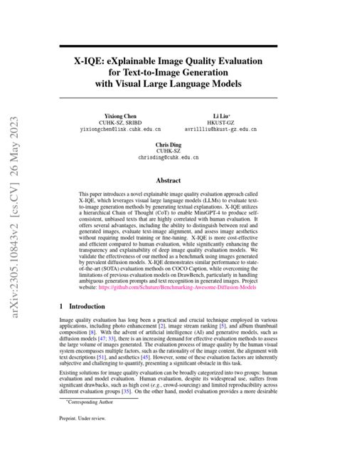 Explainable Image Quality Evaluation For Text To Image Generation With Visual Large Language