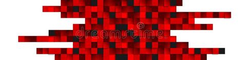 Bright Red Pixel Cubes Abstract Background In Red Black Gradient Tones