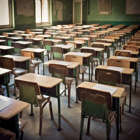 Premium Ai Image Empty College Classroom In University