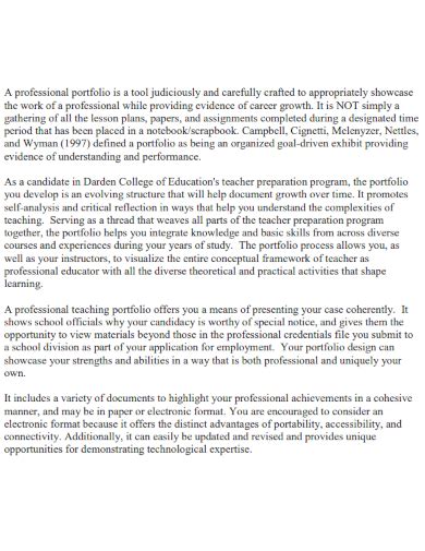 13 Portfolio Essay Examples To Download