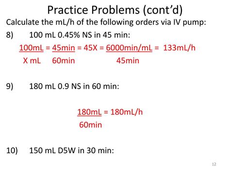 Ppt Hlth 1210 Lpn C Iv Calculation Practice Problems I Powerpoint Presentation Id 6593928