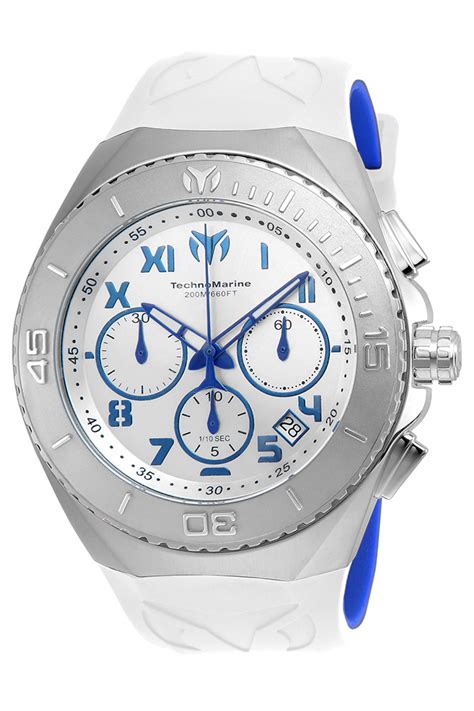 Technomarine Manta Ocean Mens Watch 48mm Blue White Tm 215063