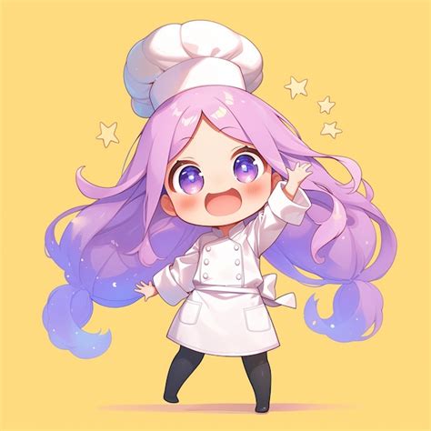 Cute Chibi Anime Chef Girl Premium Ai Generated Image
