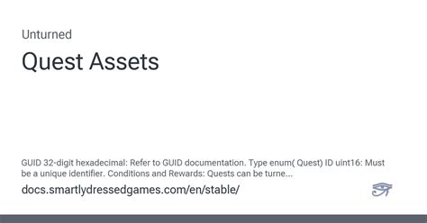 Quest Assets — Unturned 3x Documentation Quest Assets — Unturned 3x Documentation