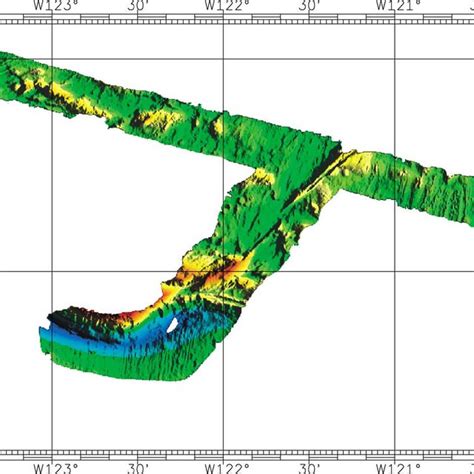 Shaded Relief Of The Multibeam Bathymetry Of The Kurchatov Trough And