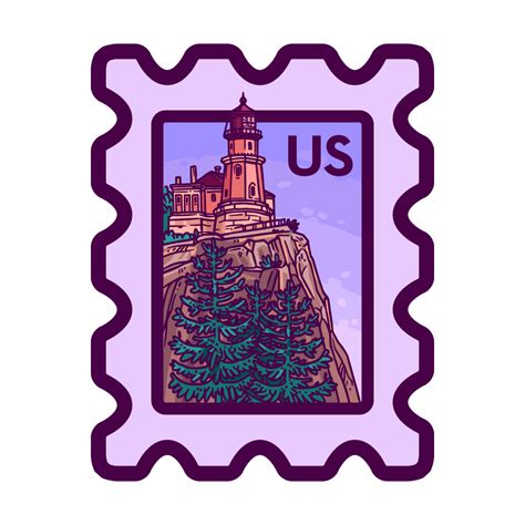 Split Rock Lighthouse Slowlyの切手