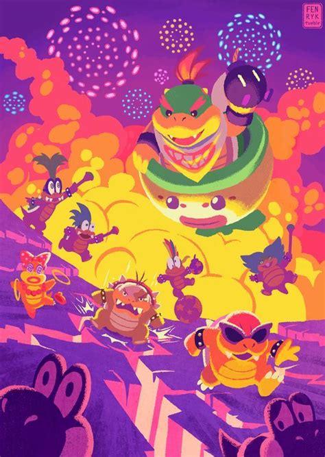 Bowser Jr And The Koopalings Super Mario Art Mario Art Mario Fan Art