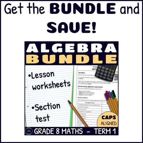 Algebra Test Grade 8 Maths Term 1 Section Test 6 Caps Made By Teachers