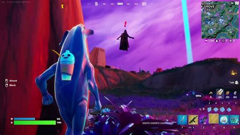 Fortnite Dartth Vader Vs Darth Vaders Mythic Light Saber Killing
