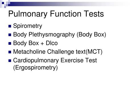 Ppt Pulmonary Function Tests Powerpoint Presentation Id5745958