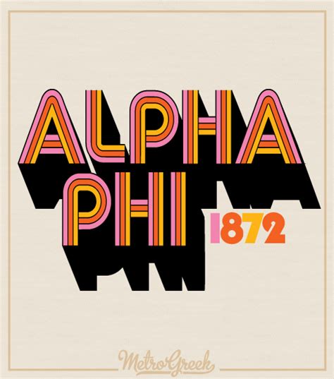 1824 Alpha Phi Retro Font Shirt Metro Greek