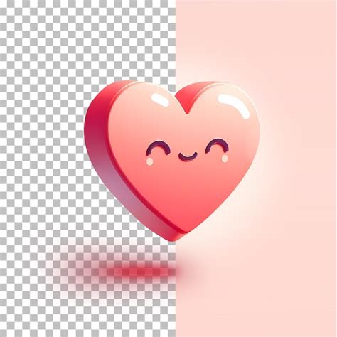 Premium Psd Cute Heart Symbol Illustration
