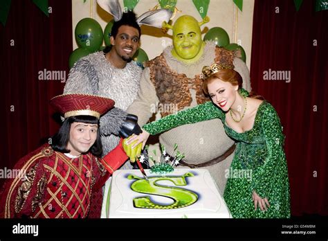 Cast Members From Shrek The Musical From Left Neil Mcdermott As Lord